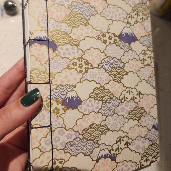 Japanese Print Journal A5 Handmade Silk/chiyogami Journal Small Silk ...