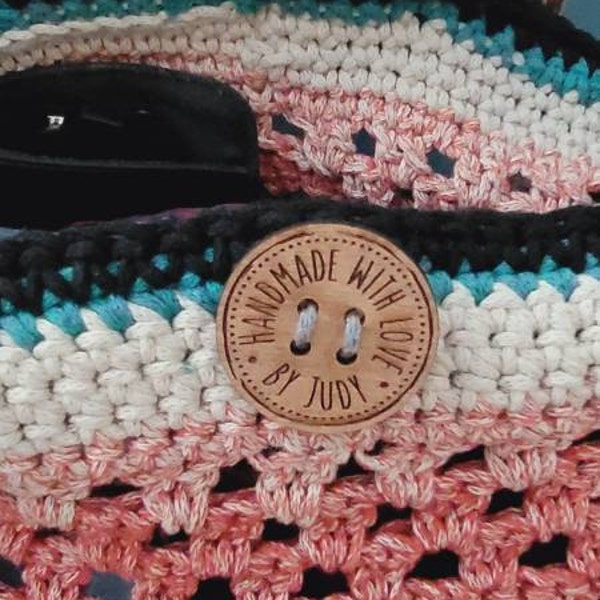 Large Wooden Buttons, Personalized Buttons for Knitted and Crocheted ...