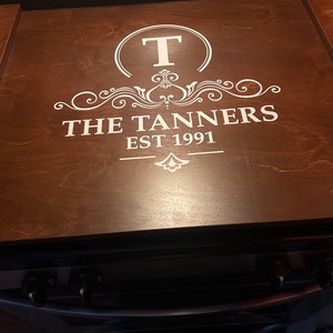 Monogram Custom Family Last Name Noodleboard Personalized Stove Cook ...