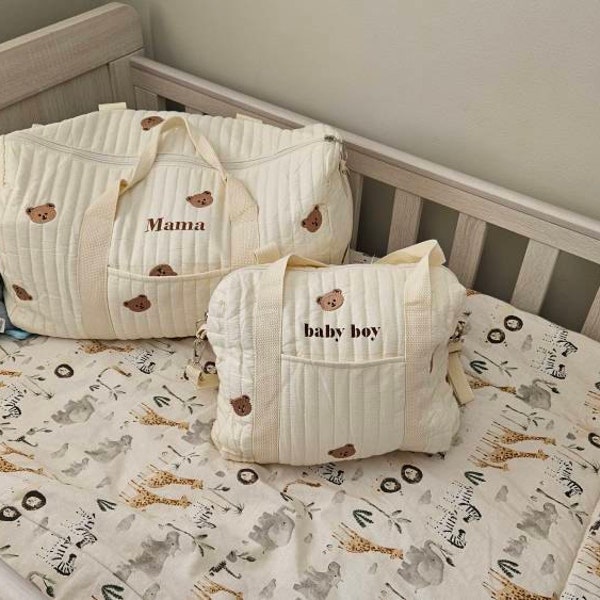 Nursery Bag Matching Mama & Baby Bag Newborn Hospital Organiser Weekend ...
