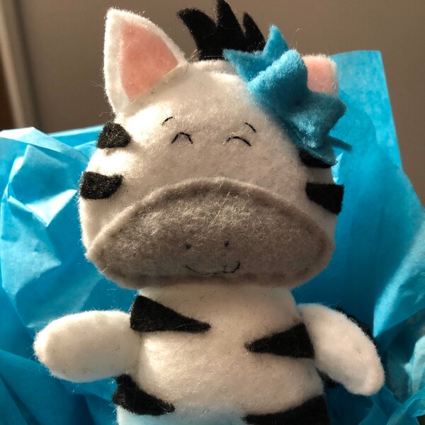 Felt Zebra PDF Pattern, Felt Doll Pattern, Felt Ornament, Felt Animal ...