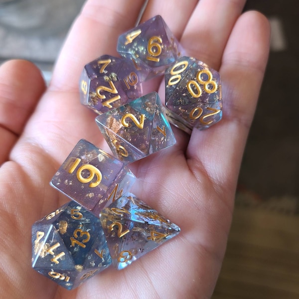 Haunted Garden Handmade Sharp Dice - Black/red Resin Cast Polyhedral ...