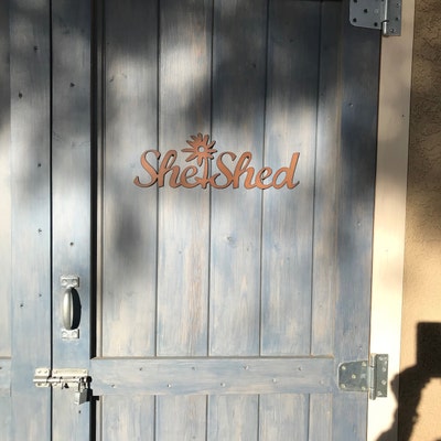She Shed Rusty Metal Sign - Etsy