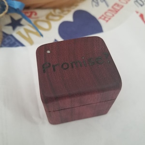 WOOD Mini Ring Box Personalized Natural Ring Box Rustic Wedding Best ...