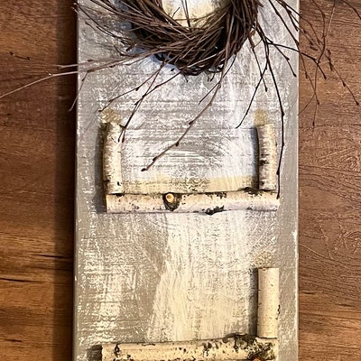 Handmade Decorative Natural Birch WINDOW FRAME Wreath Picture - Etsy