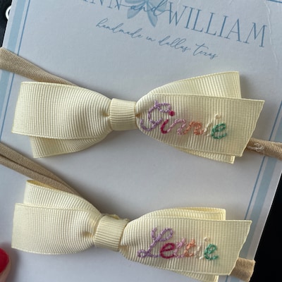 Long Tail Moon Stitch Bow - Etsy