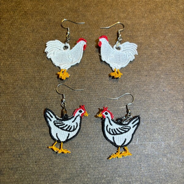 FSL Chicken Machine Embroidery Design 3 Sizes, Freestanding Lace ...