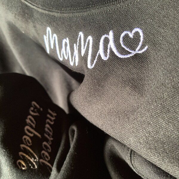 MAMA Embroidery Design, Curve Collar Mama Arched Embroidery Files ...