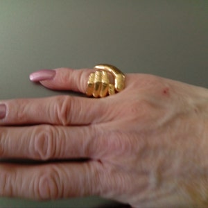 Massive Hand Ring Handmade Sterling Silver - Etsy