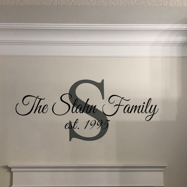 Wall Decals Quote - Personalized Family Name Wall Decal Name Monogram ...