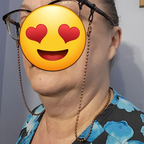 Loop Silver Eyeglass Chain,eyeglass Necklace, Silver Loop Lanyard ...