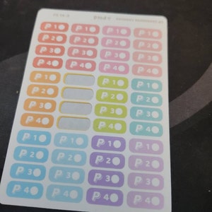 52 Week Savings Challenge Stickers Planner Stickers FS072 - Etsy