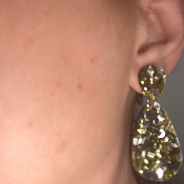 Tiny Glitter Dots Glitter Stud Earrings Colourful Glitter Studs Rainbow Glitter Studs Silver ...