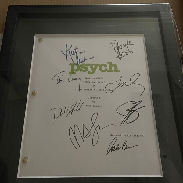Psych TV Show Script Reproduction Autograph Screenplay James Roday Dule ...