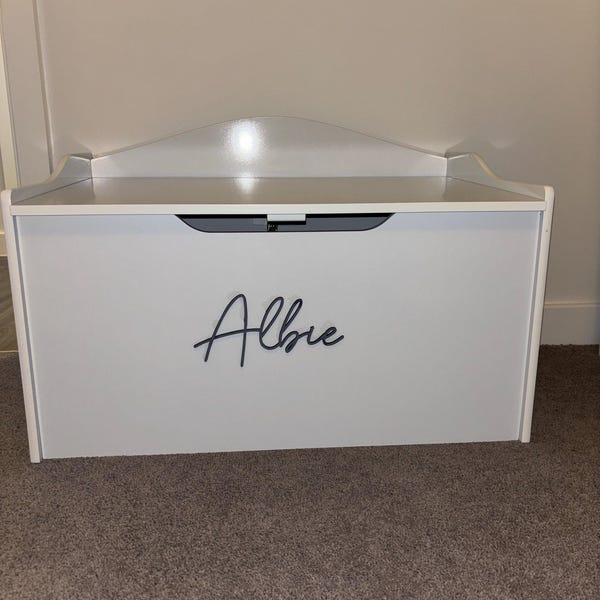 Scribble Font Wooden TOY BOX Name Sign - Various Sizes- Name Wall Art ...