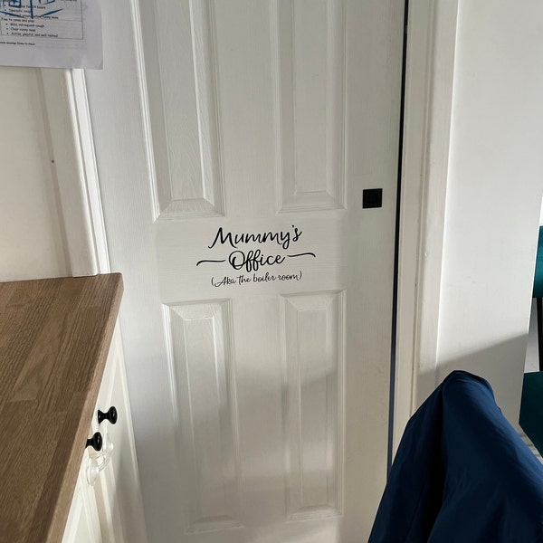 Custom Name Bedroom Vinyl Door Sticker Decal - 22 Colours Available ...