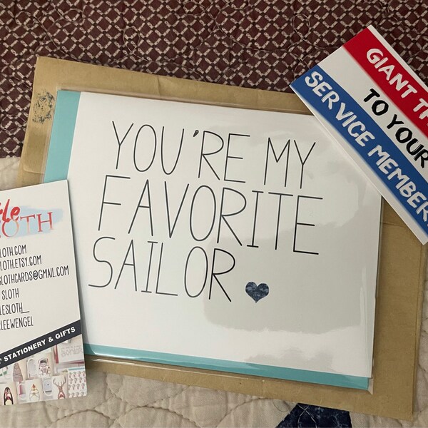 Military Card Navy Card Coast Guard You Are My Favorite Sailor Greeting ...