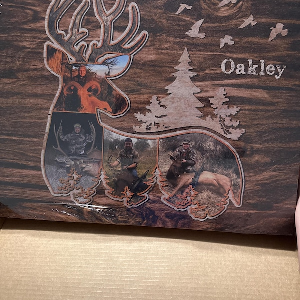 Personalized Deer Hunting Photo Collage Canvas: Hunting Gifts for Him ...