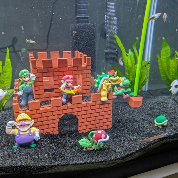 Super Mario Brothers Inspired Castle - 4:3 Aspect Ratio - 3D Printed - Etsy