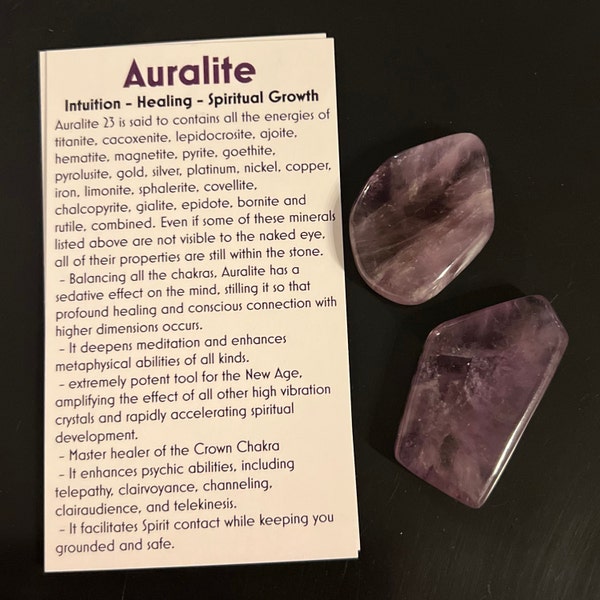 Auralite 23 Crystal Slice - Auralite 23 Stone Slice - Polished Auralite ...