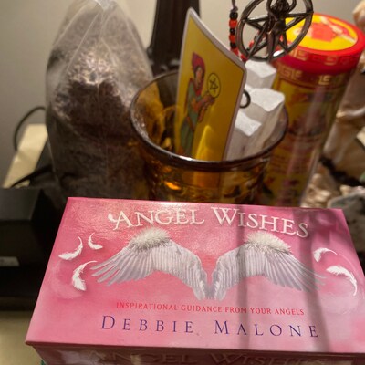 Angel Wishes Guidance/oracle Cards Set With Angelite - Etsy