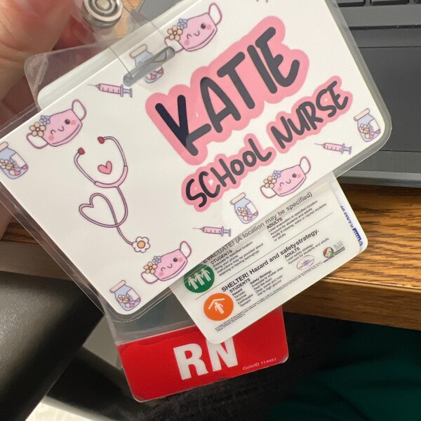 Custom Nurse Badge Name Tag/ Badge Buddy/ Badge Reel Name Card/ Badge ...