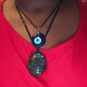 Clear Green Evil Eye Pendant/evil Eye Protection/green Nazar Necklace ...