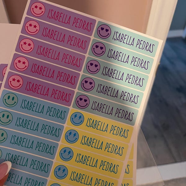 Personalized Name Labels for Kids Waterproof Labels Dishwasher Safe ...