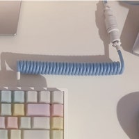 Pink Custom Coiled Keyboard USB Cable Pink Coiled Cable - Etsy