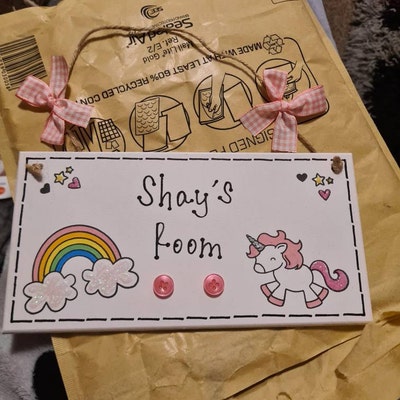 Baby Hamper Label Sign Plaque Tag Blue Pink Heart Hanging - Etsy