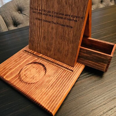 Personalized Solid, Wooden Book Rest / Book Holder / Book Valet ...