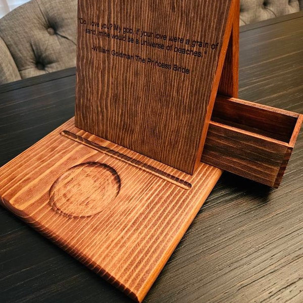 Personalized Wooden Book Valet / Book Rest / Book Holder / Book Stand ...