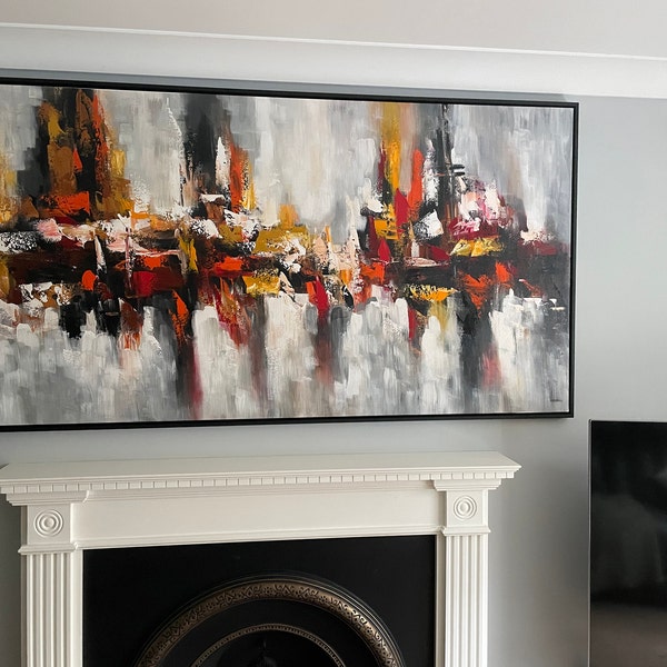 Pastel Painting, Large Abstract Pastel Painting, Abstract Painting on ...