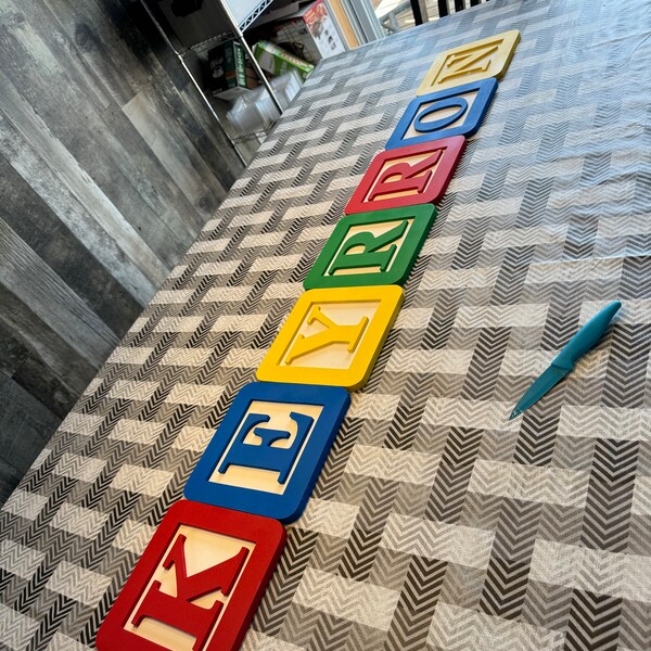 Toy Story Style Wooden Alphabet Blocks. Name Blocks. Personalised ...