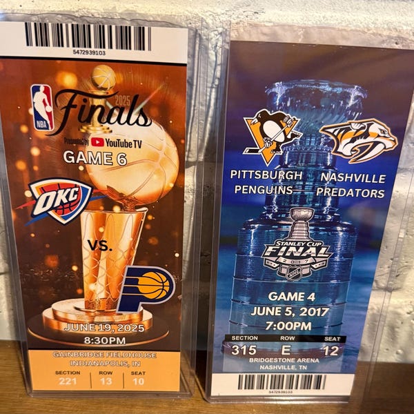 Sports Event Commemorative Souvenir Ticket Stub (nba, Nfl, Pga, Nhl, Ncaa, Championship ...