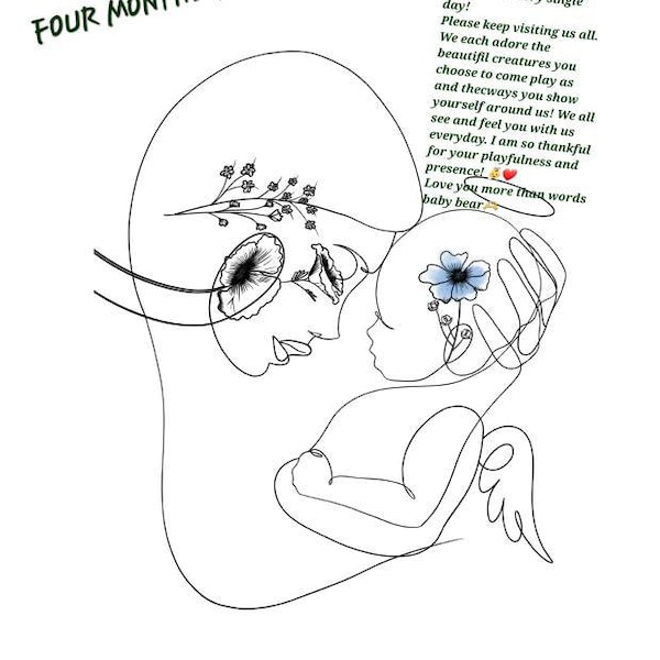 Loss of Baby Print, Miscarriage Gift, Sympathy Gift, Infant Loss, Line ...