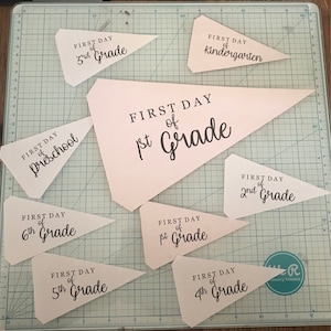 First Day of School Flag PRINTABLES preschool through 6th | Etsy