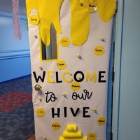 Bee Themed Bulletin Board Letters Welcome to Our Hive Classroom Décor ...