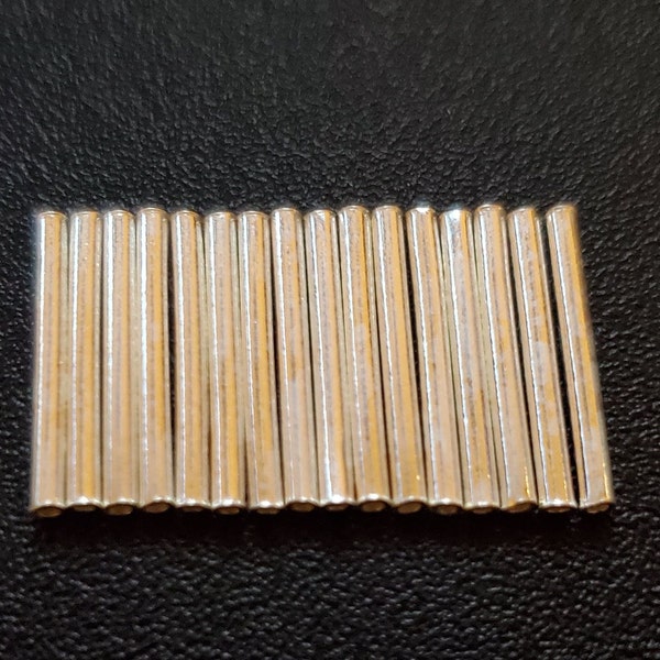 Sterling Silver Straight Tube Beads, Bracelet Spacer (15mm 20mm) - Etsy