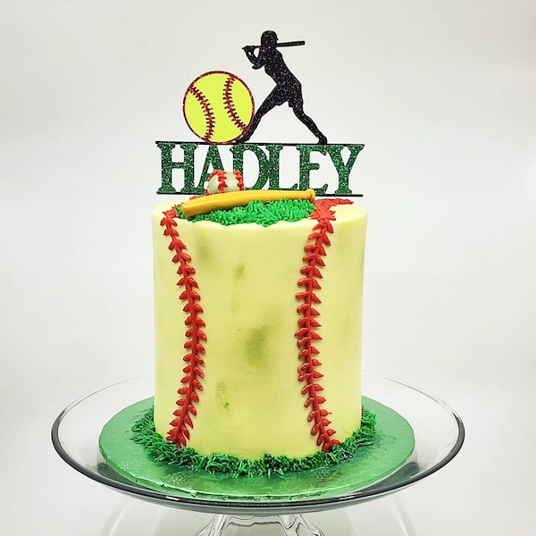 Softball Cake Topper | Softball Party | Sports Cake Topper | Sports ...