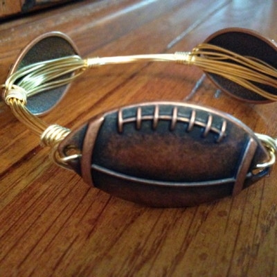 BULK 12 Football Connector Charm Copper by TIJC SP1319B - Etsy