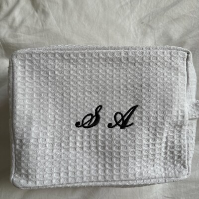 Candy Stipe Monogramed Makeup Bag, Personalised Name Cosmetic Pouch ...