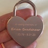 Engraved Heart Love Lock With Key Travel Bridge Love Locks for ...