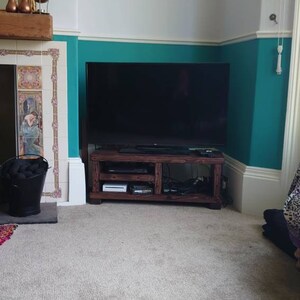 Tv Stand/tv Cabinet/chunky Rustic Handmade Furniture/solid Pine Wood ...