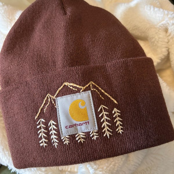 Embroidered Hat Stick and Stitch, Beanie Embroidery Pattern, Clothing ...
