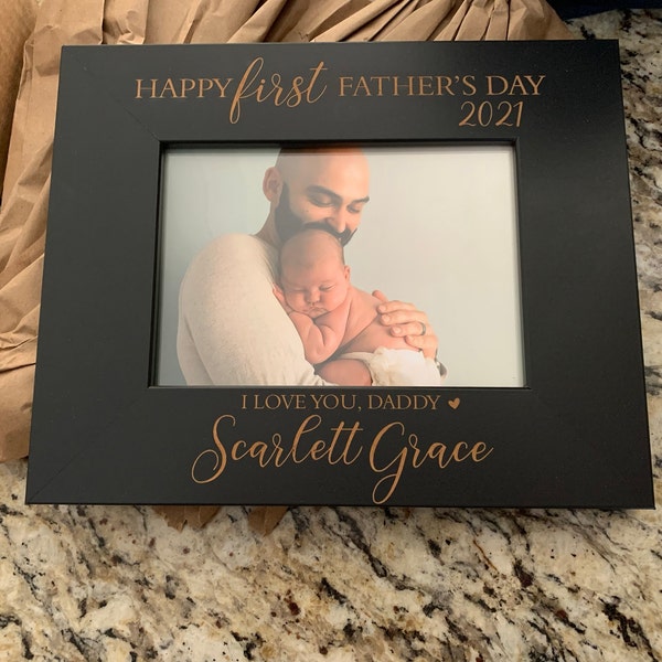 First Father's Day Picture Frame | Personalized First Father's Day Gift ...