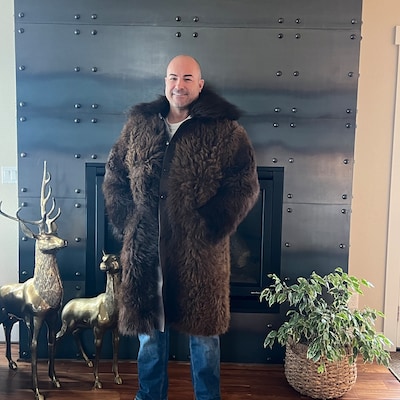 Buffalo Fur Coat American Bison Coat, Handmade made to Order - Etsy