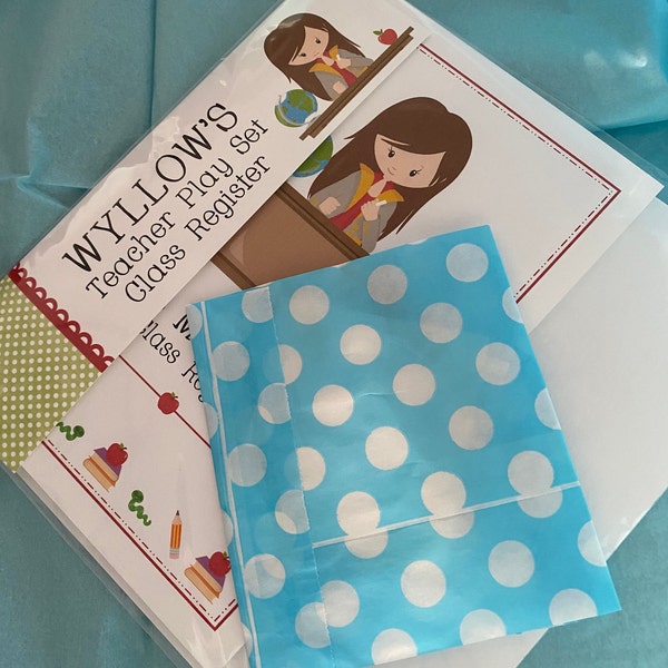 Personalised Pretend Teacher Class Register: Role Play School Set - Etsy UK