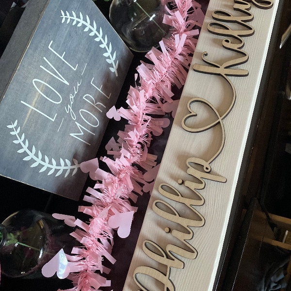 3D Wedding Sign, Name Sign Bridal Shower Gift, Boyfriend Gift ...