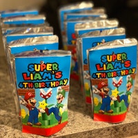 Super Mario Juice Pouch Labels-super Mario Juice Labels-super Mario ...